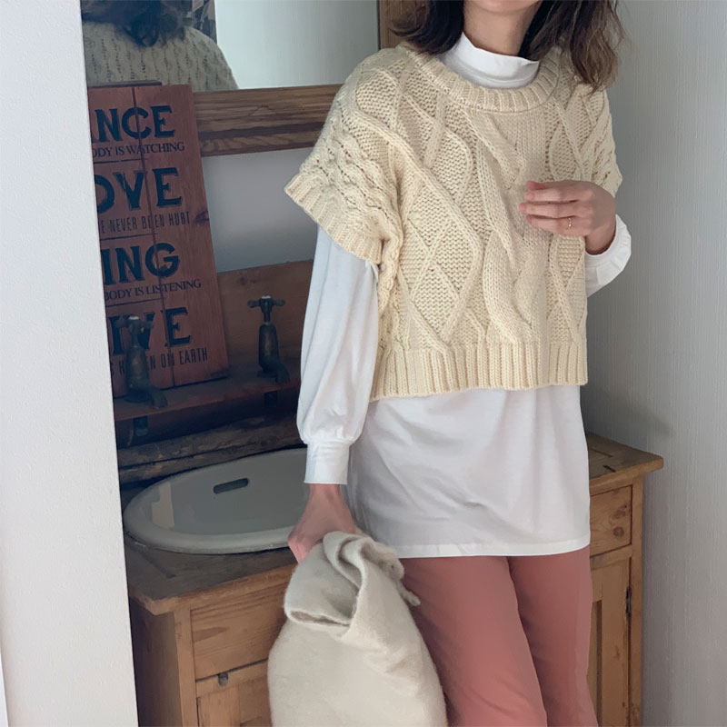 VEST SET LAYERED KNIT - womennow.co